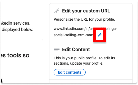 How To Change LinkedIn URL Step 5 Click On The Blue Pen | Breakcold